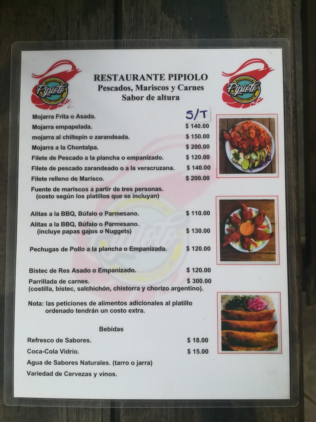 Menu at Restaurant Y Pollos A La Leña Pipiolo, Reforma