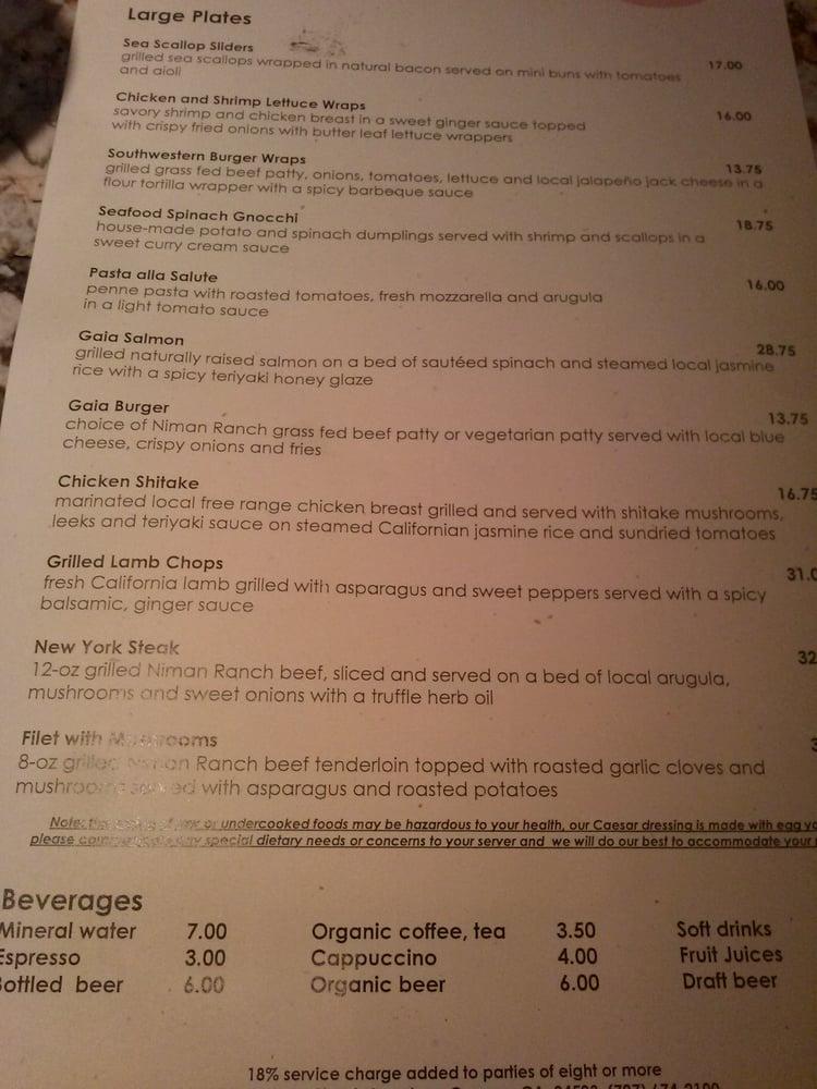 Menu at Table 29 Bistro & Bar, American Canyon