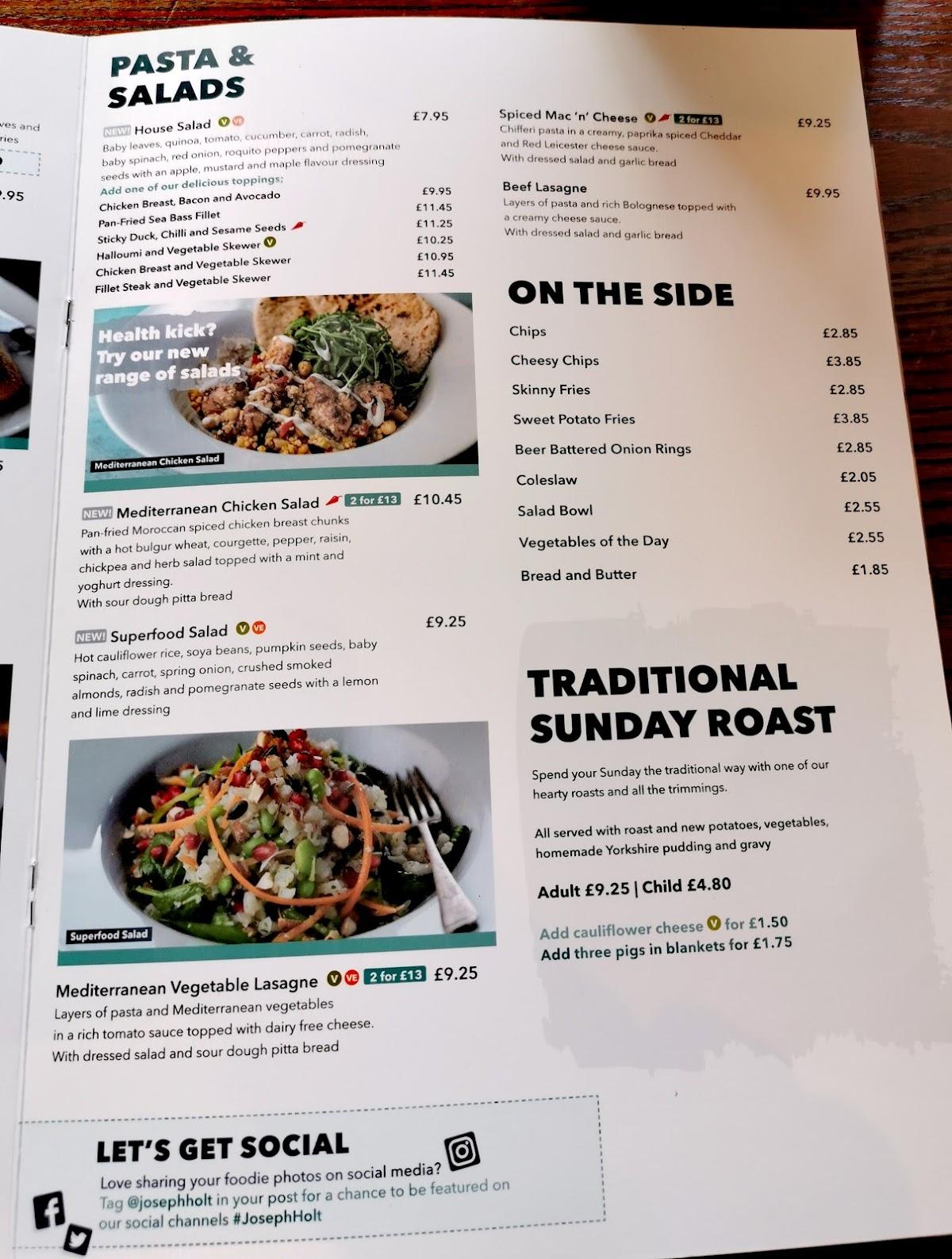 Menu at The Mill at Upton pub & bar, Chester