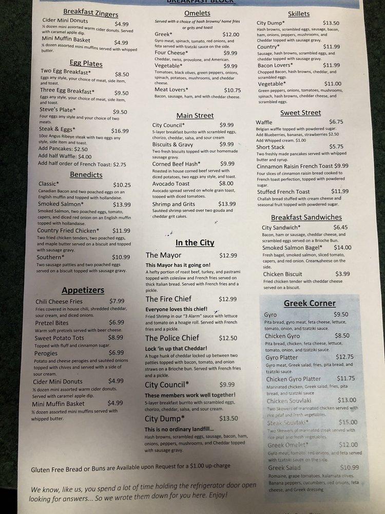 Menu at City Diner of Stuart desserts, Stuart