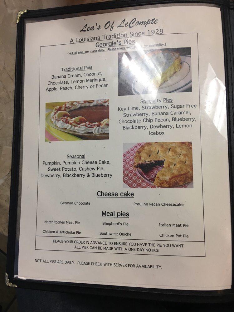 Menu at Lea's of Monroe cafe, Monroe