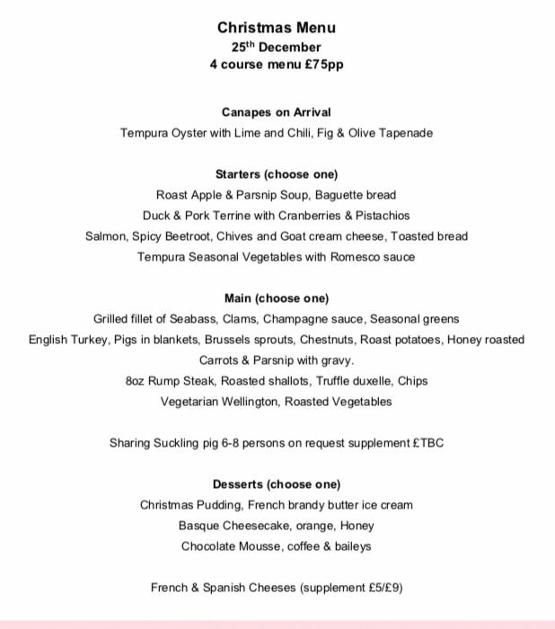 Menu at AppleYard Sidcup restaurant, Sidcup