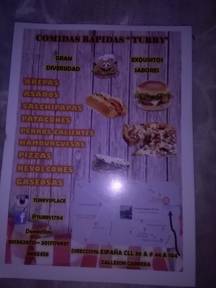 Menu at Comidas Rapidas "El Turry" restaurant, Cartagena
