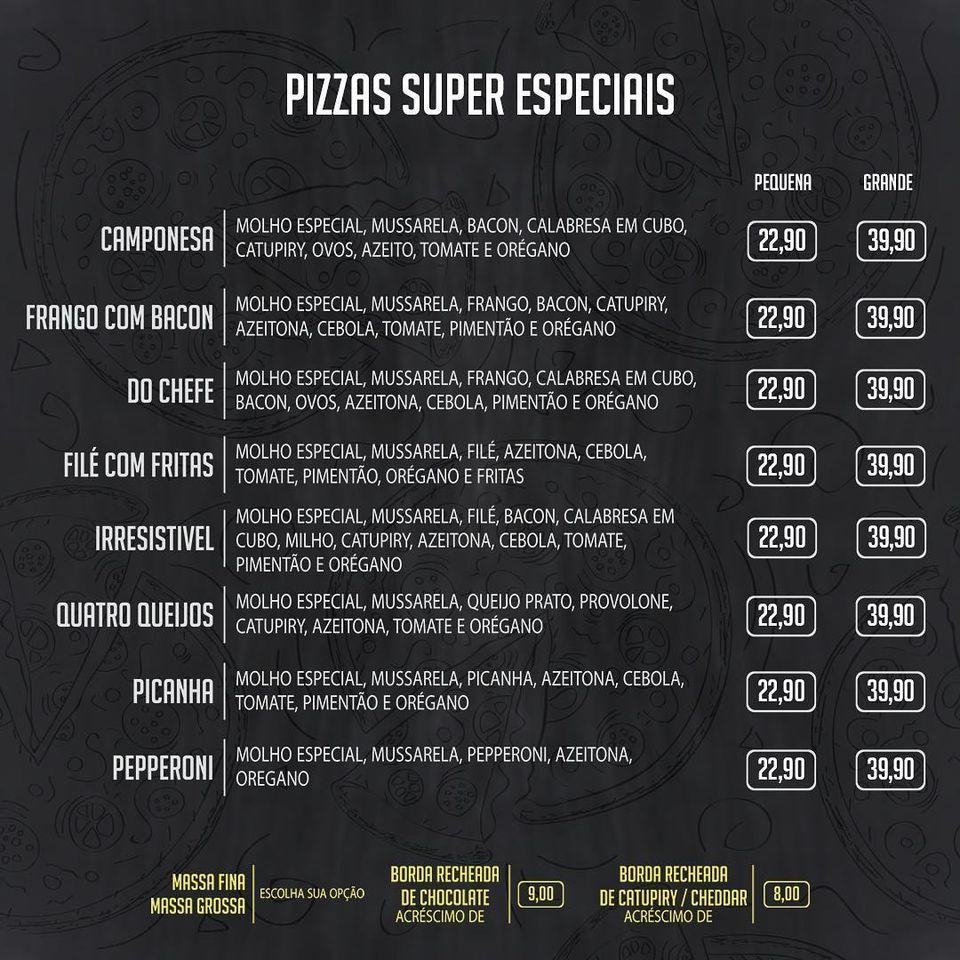 Menu at Best Pizza pizzeria, Manaus, Unidade Coroado e Unidade Cidade Nova