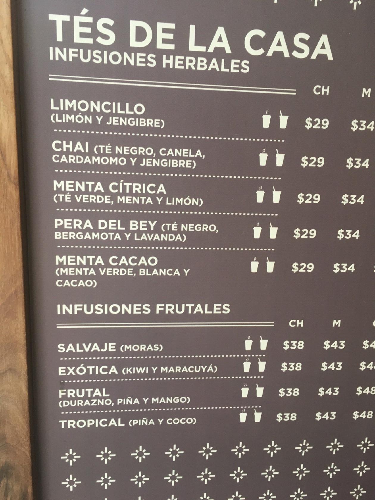Menu at Tierra Garat, Naucalpan, Toreo Parque Central