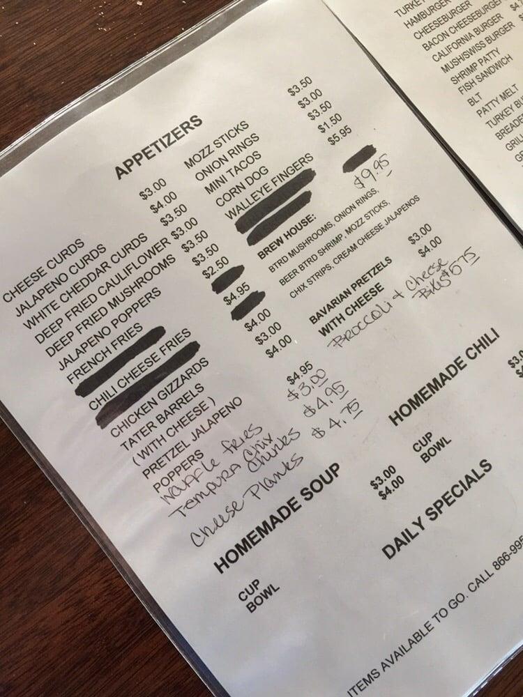 Menu at The Tap Bar and Grill, Webster