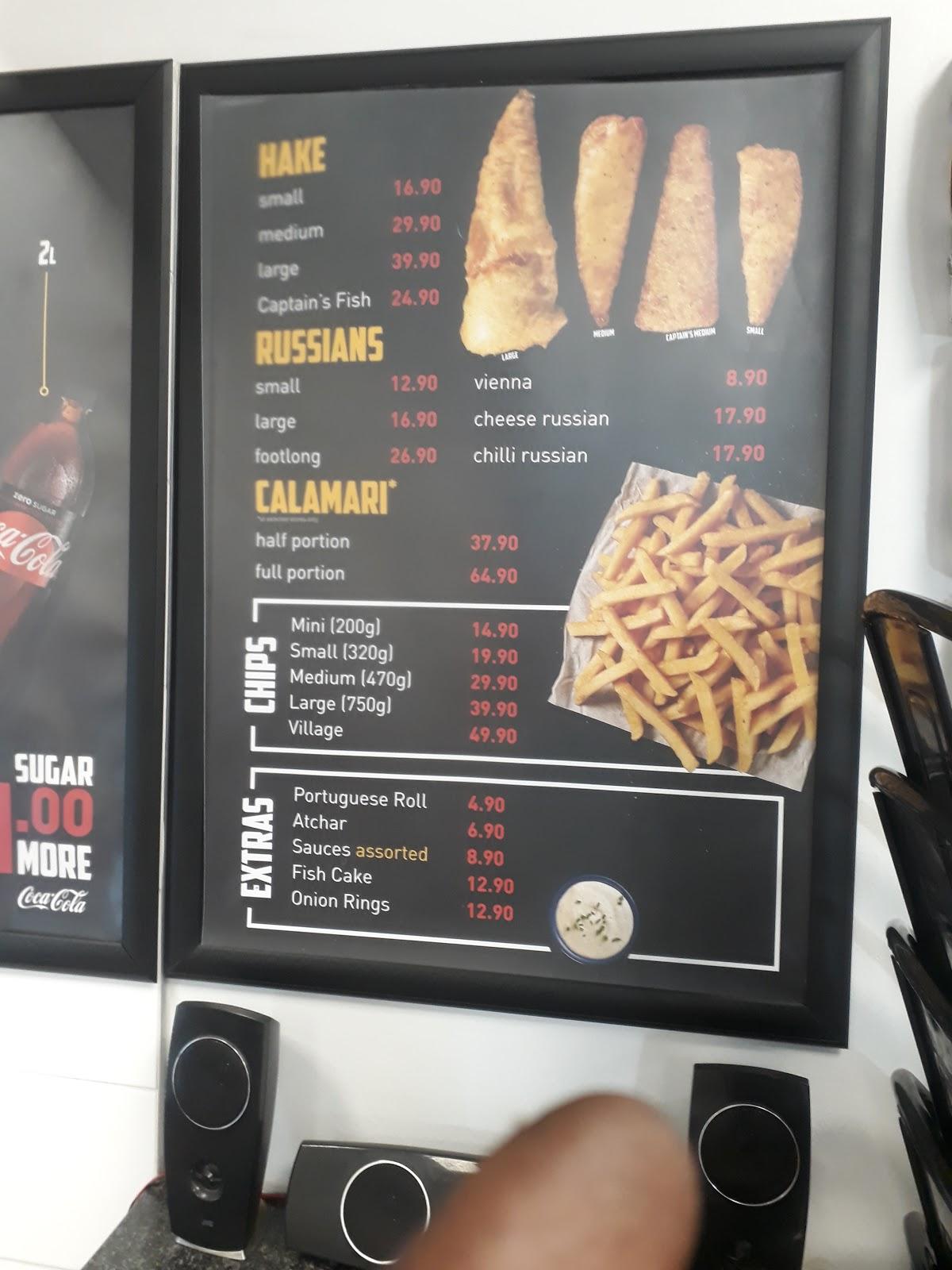 Menu at FoodWorld and Projects(Fish and Chips) restaurant, Soshanguve ...