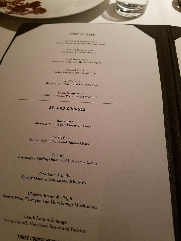 Menu at Gramercy Tavern pub & bar, New York City, 42 E 20th St