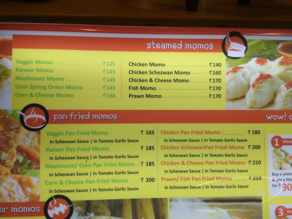 Menu at Wow! Momo, Chennai, No 142