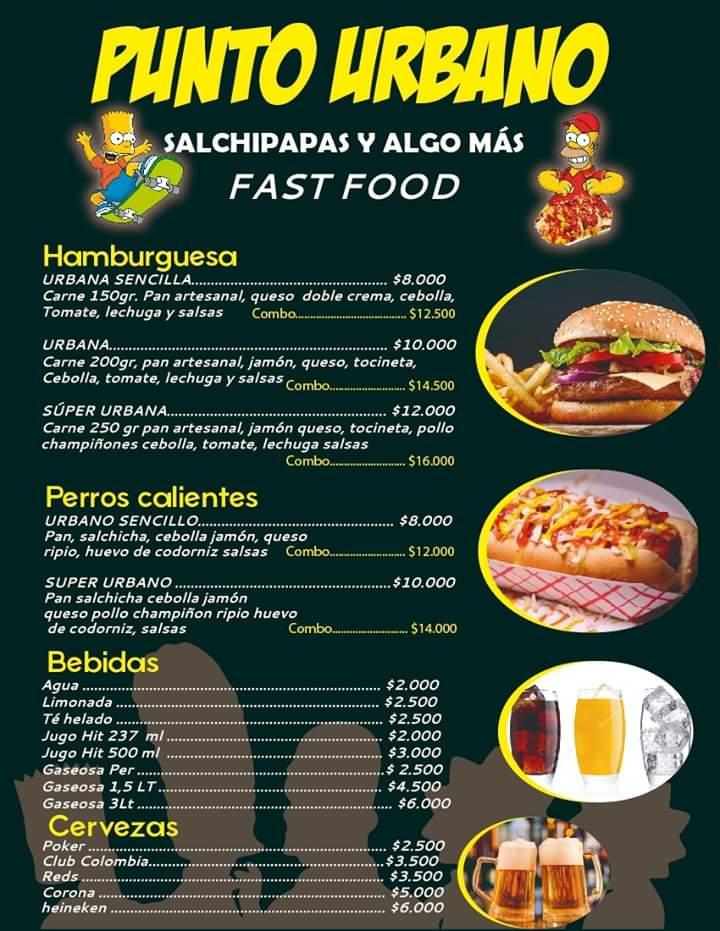 Carta del restaurante Punto Urbano Pasto, Pasto