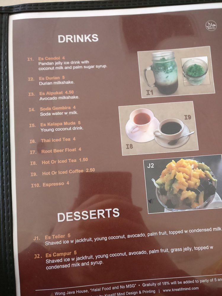 Menu at Wayang Restaurant Halal, Alhambra