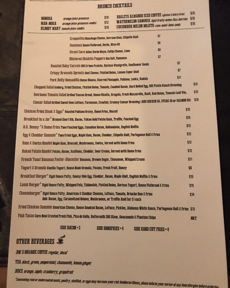 Menu at Cook and Dagger pub & bar, Smithfield
