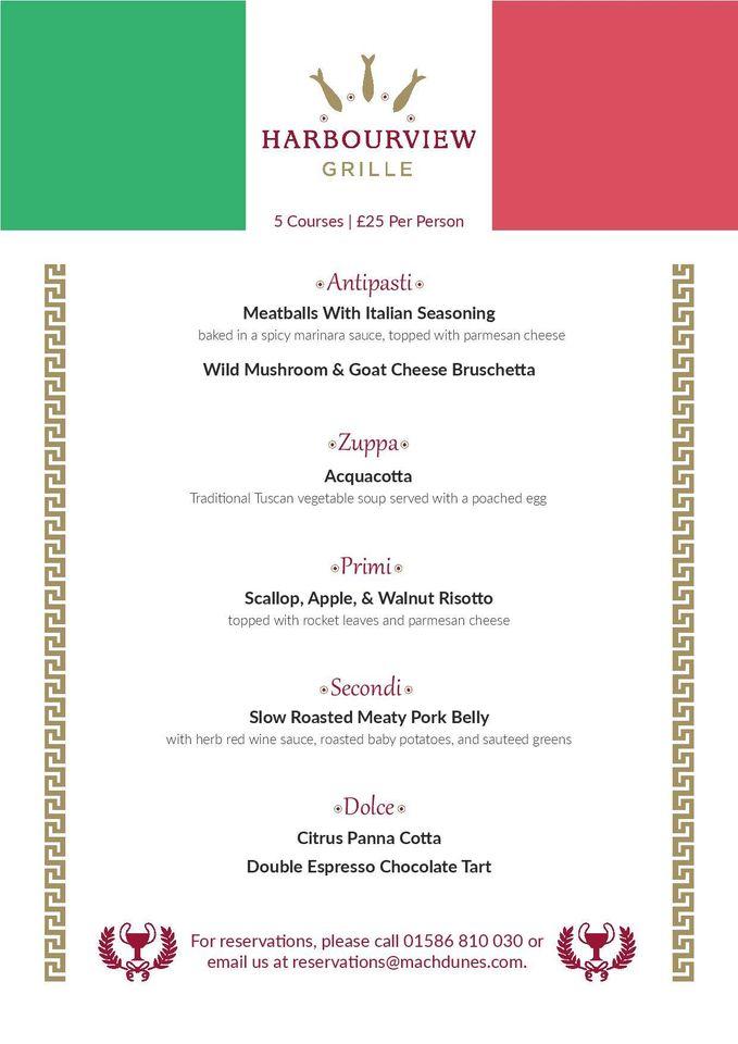 Menu at Harbourview Grille pub & bar, Campbeltown