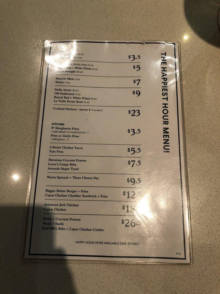 Menu at Earls Kitchen + Bar, Banff