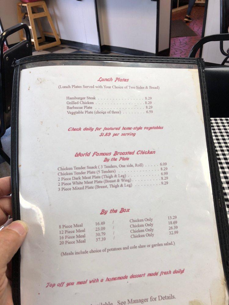 Menu at Corner Grill restaurant, Cleveland