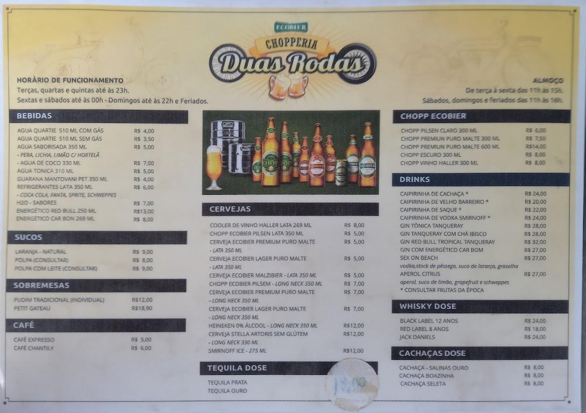 Menu em Chopperia Duas Rodas pub & Bar, Socorro