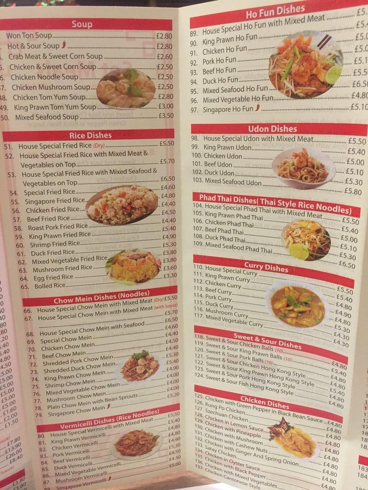 Menu at Man Ho China City fast food, London