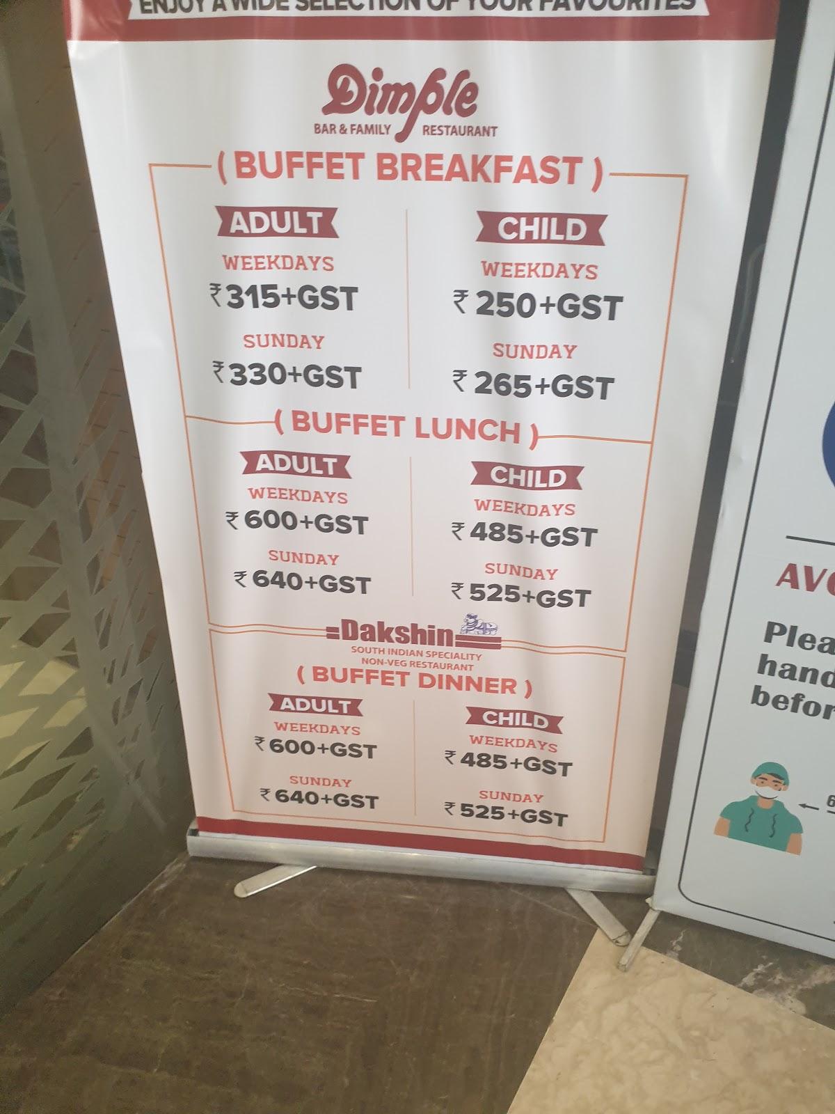 Menu at Dakshin Restaurant, Visakhapatnam, Hotel Daspalla