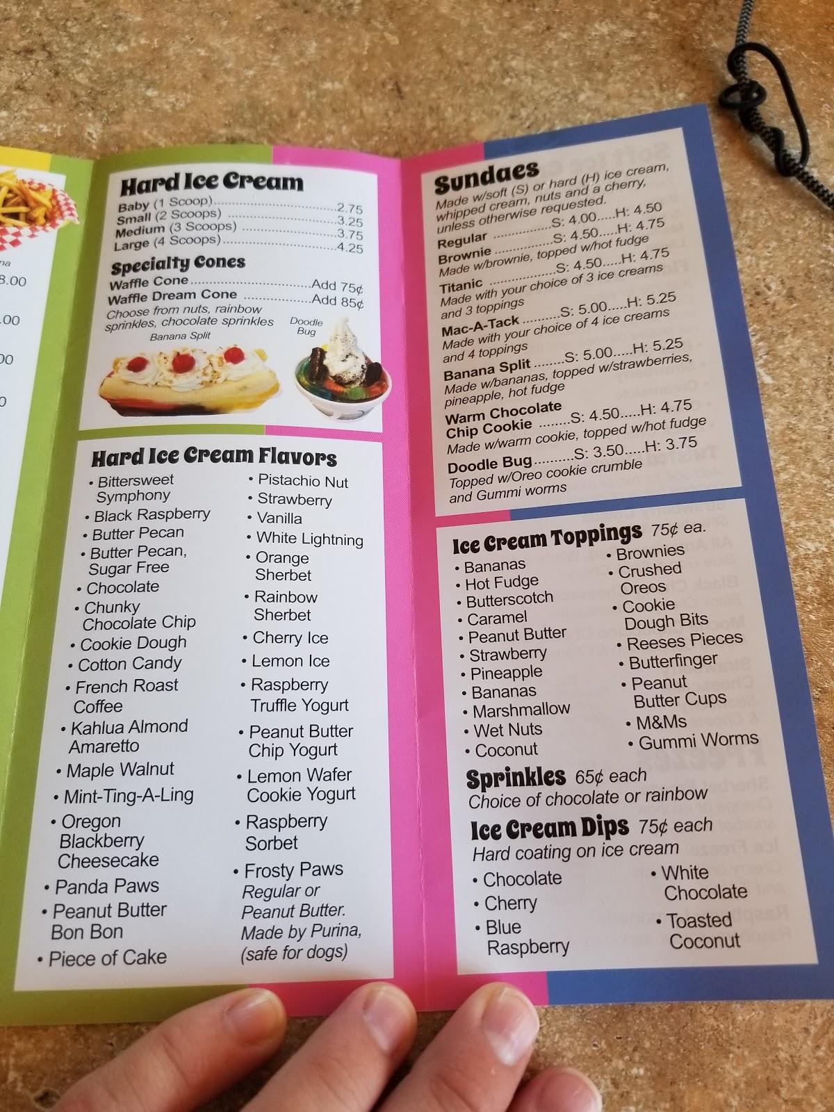 Menu at Mac-A-Doodles restaurant, Stamford, 33 Harper St
