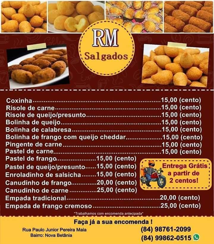 Menu em RM Salgados pub & Bar, Mossoró