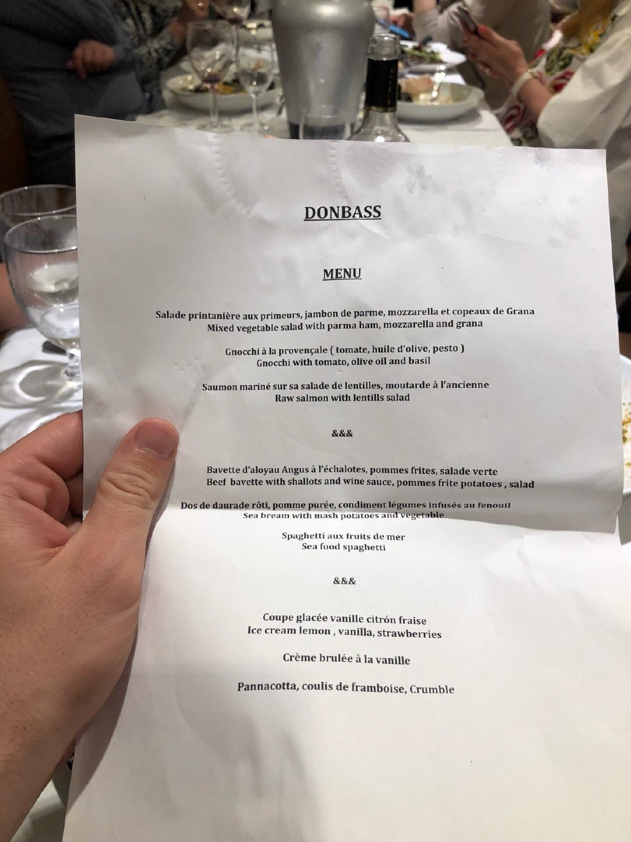 Menu au Le Caveau 30 restaurant, Cannes
