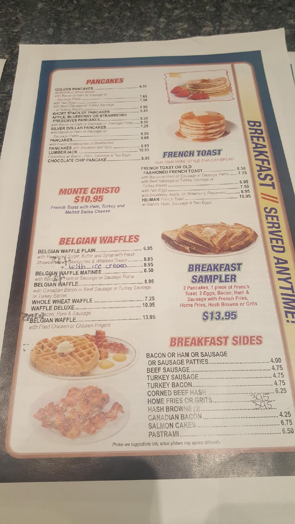 Menu at Sky View Diner restaurant, New Rochelle