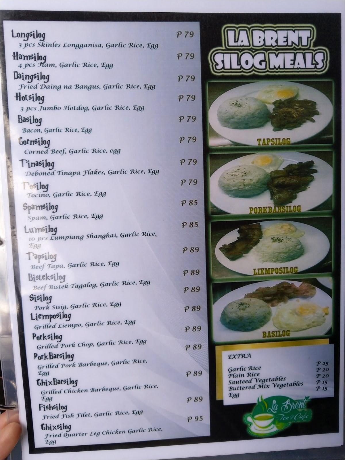 Menu at LaBrent Tea and Cafe, Baguio, Ecco Building
