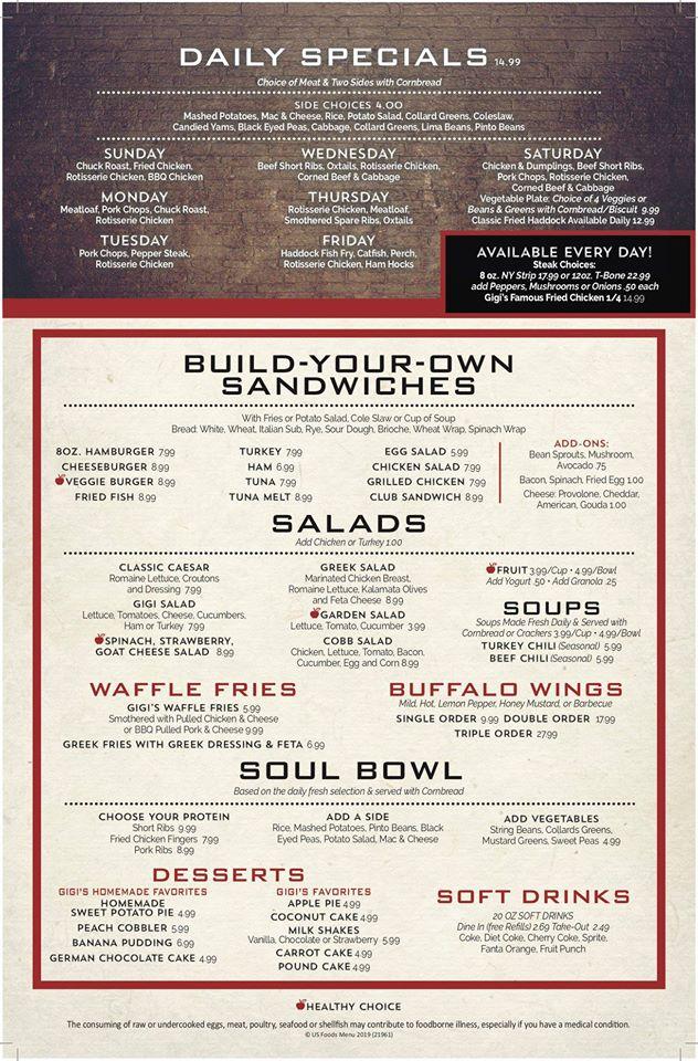 Menu at Manna BBQ, Buffalo