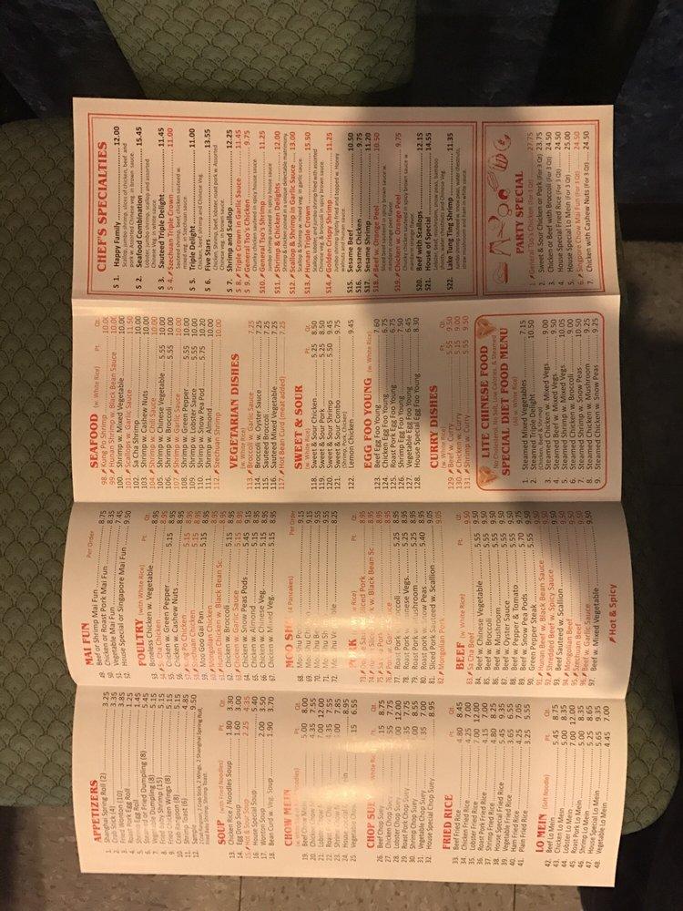 Menu at Panda restaurant, Fenton, 930 Brookwood Center