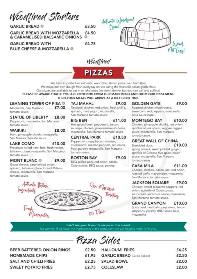 Menu at The Greyhound Inn pub & bar, Swadlincote, 149 Ashby Rd