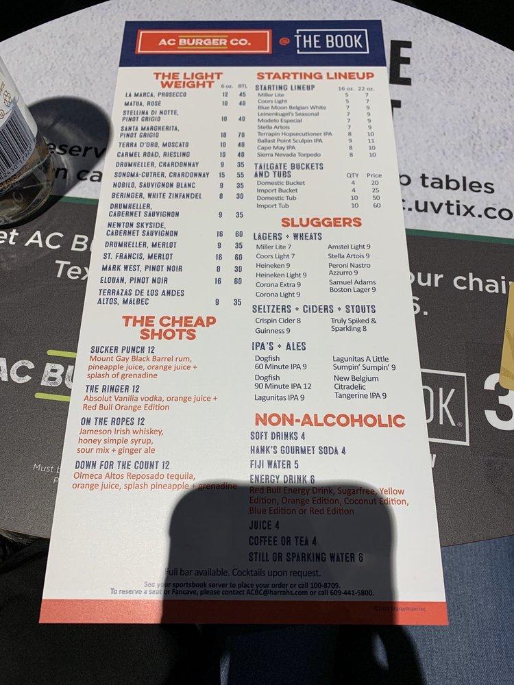 Carta del restaurante AC Burger Co., Atlantic City