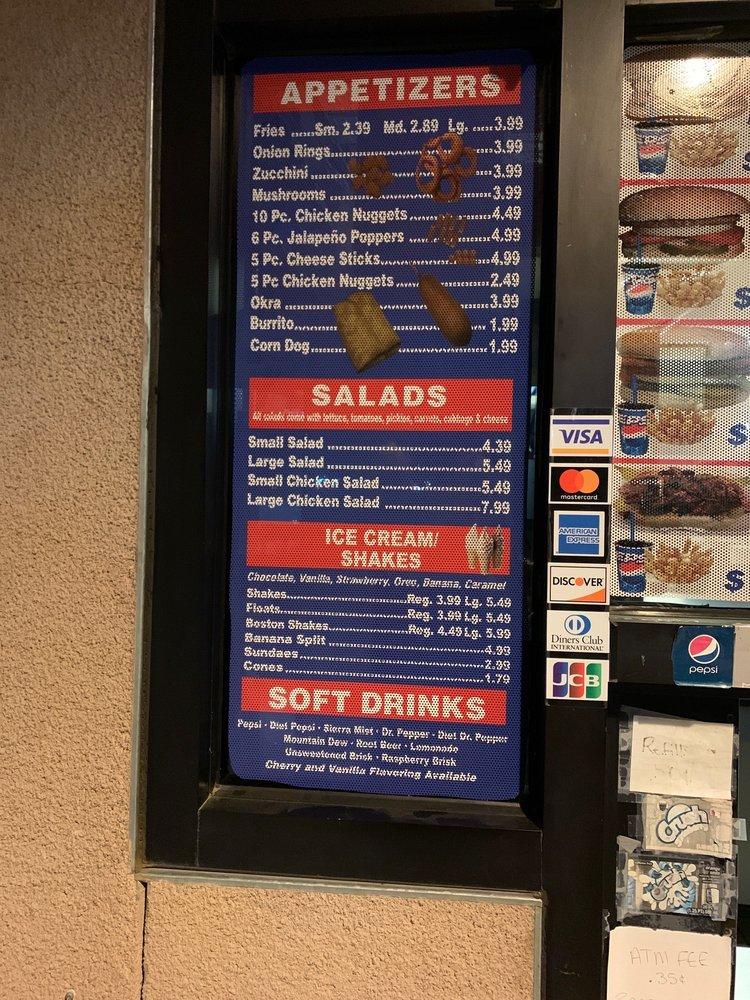 Menu at Best Burger Drive-In fast food, Visalia