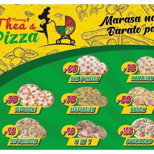 Menu at Mommy Thea's Pizza Divine Mercy Branch pizzeria, Marilao