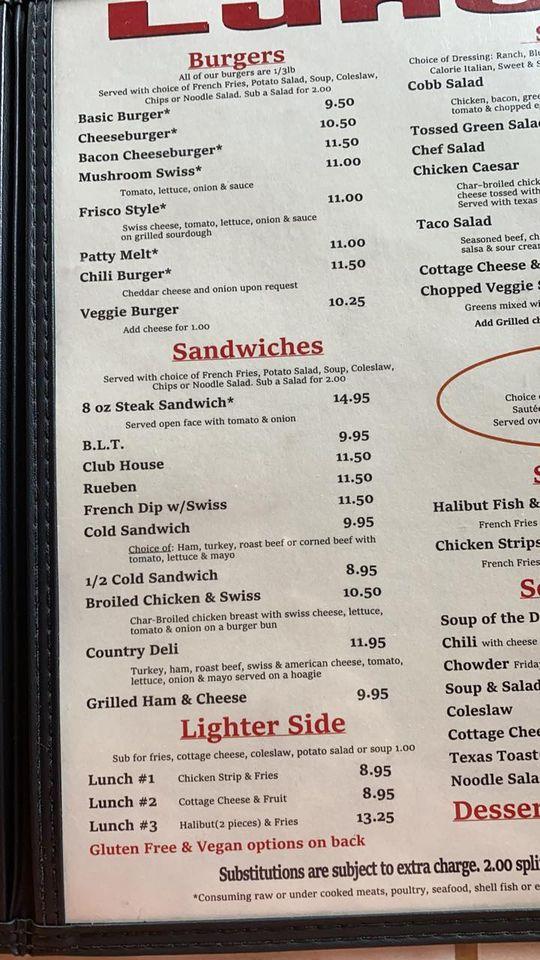 Menu at Christie's Kitchen restaurant, Redmond