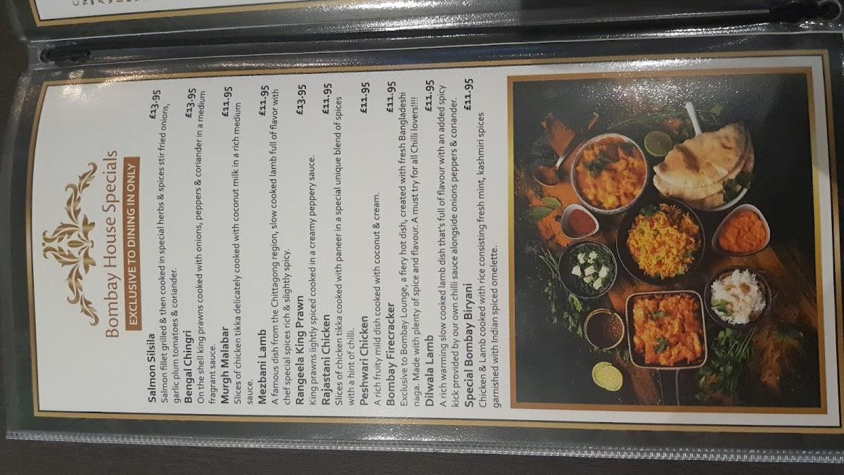Menu at Bombay Lounge Indian Restaurant & Takeaway In Winsford, UK ...