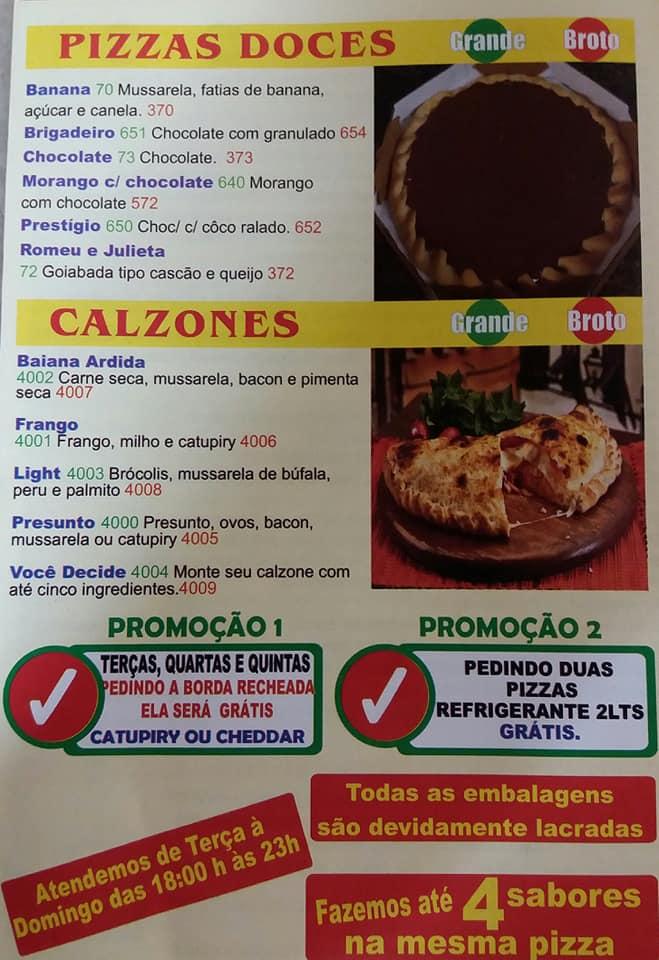 Carta de Pizzaria Donna Pizza Santos, Santos