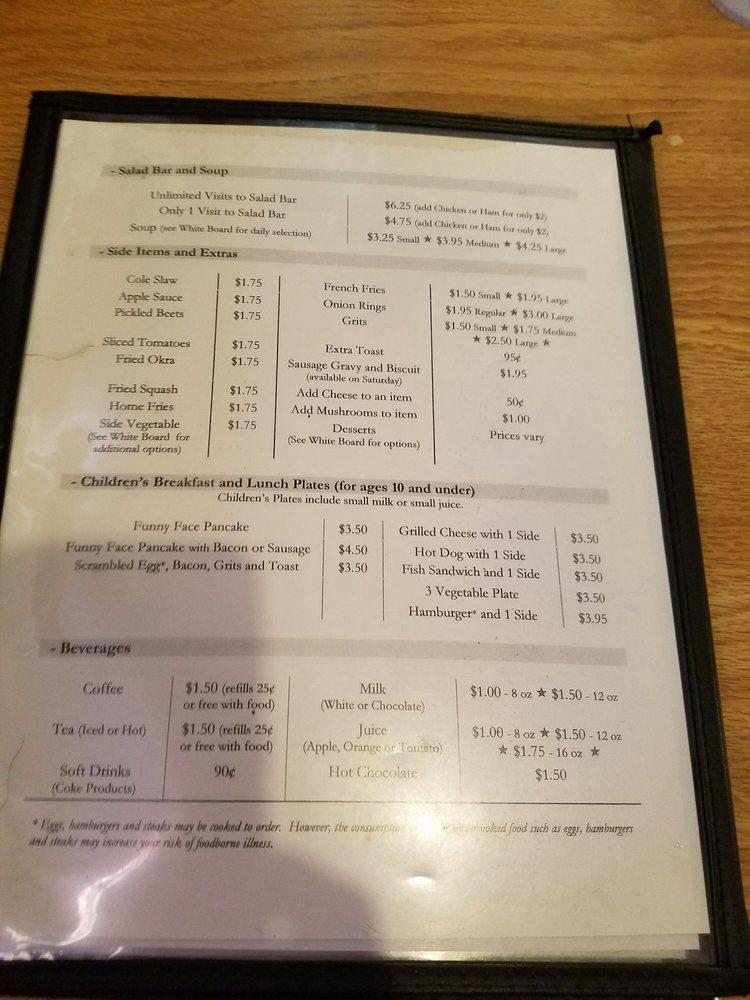 Menu at Watkins Grill restaurant, Raleigh