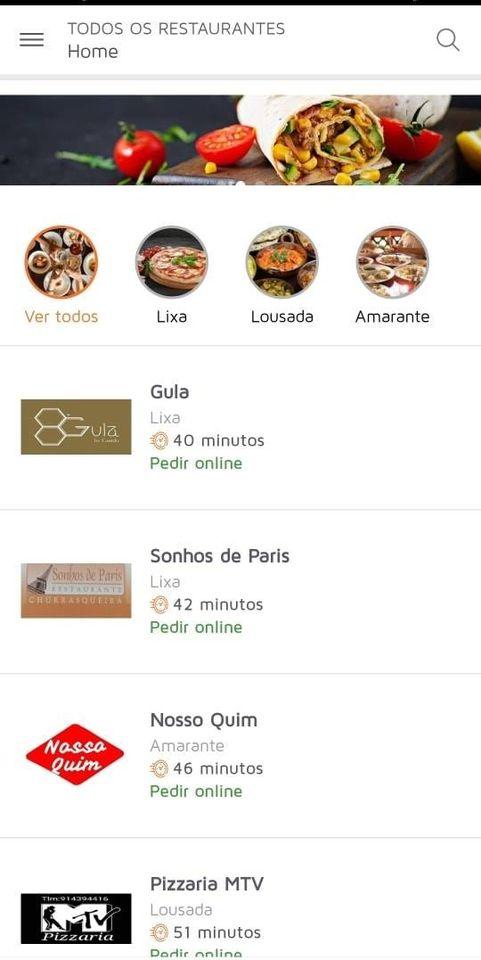 Menu at Home Food Delivery restaurant, Portugal