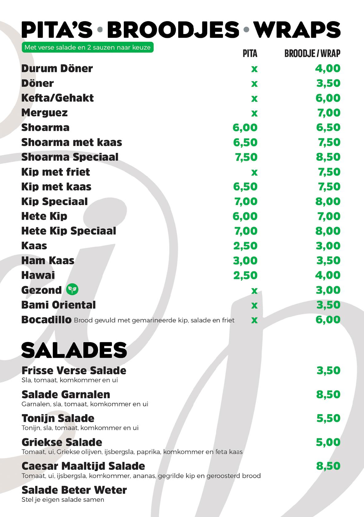 Menu at Restaurant Da Vinci Restaurant Pizzeria Breda, Breda
