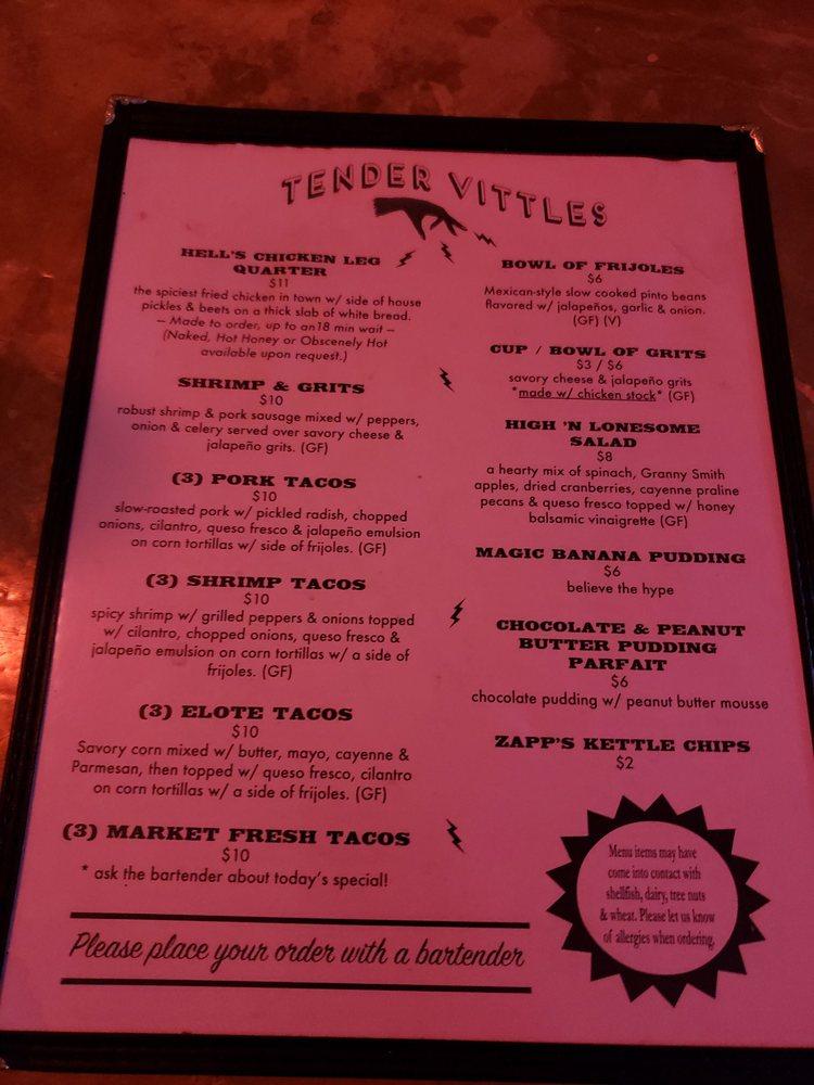 Menu at The Spirit Room pub & bar, Rochester