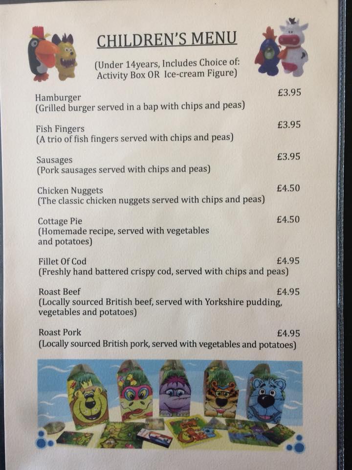 Menu at The Criterion Restaurant, Weymouth