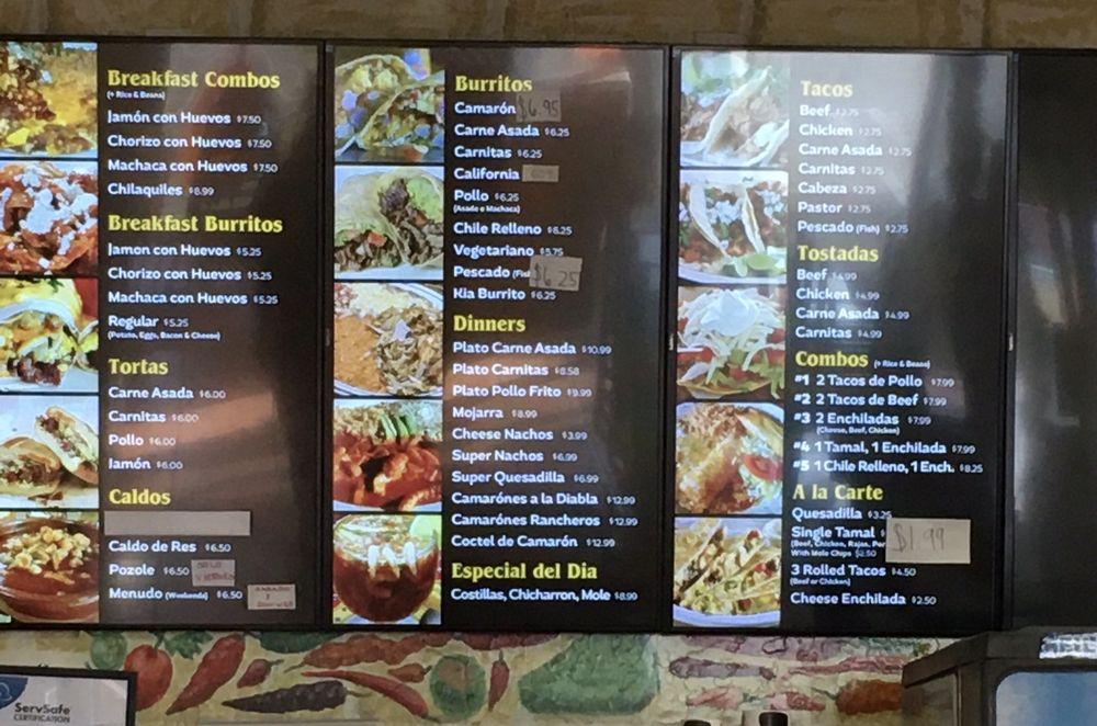 Menu at El Nopalito Restaurant, Encinitas, 582 Santa Fe Dr