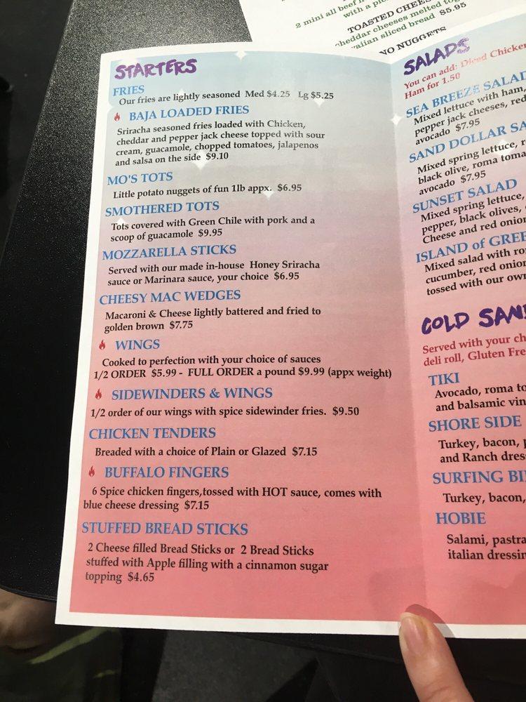 Menu at Lava Island pizzeria, Aurora