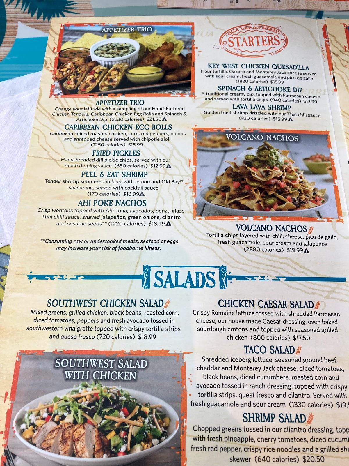 Menu at Margaritaville - Times Square pub & bar, West New York