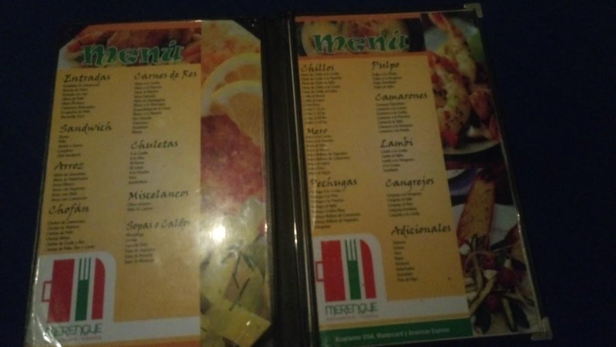 Menu at Restaurante Plaza Merengue, Bonao, WHWR+XP5