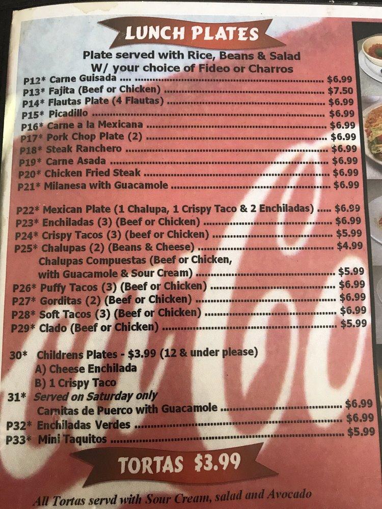 Menu at Lucy Cafe, San Antonio