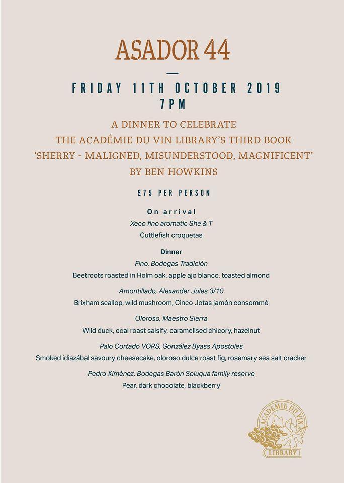Menu at Parador 44 restaurant, Cardiff