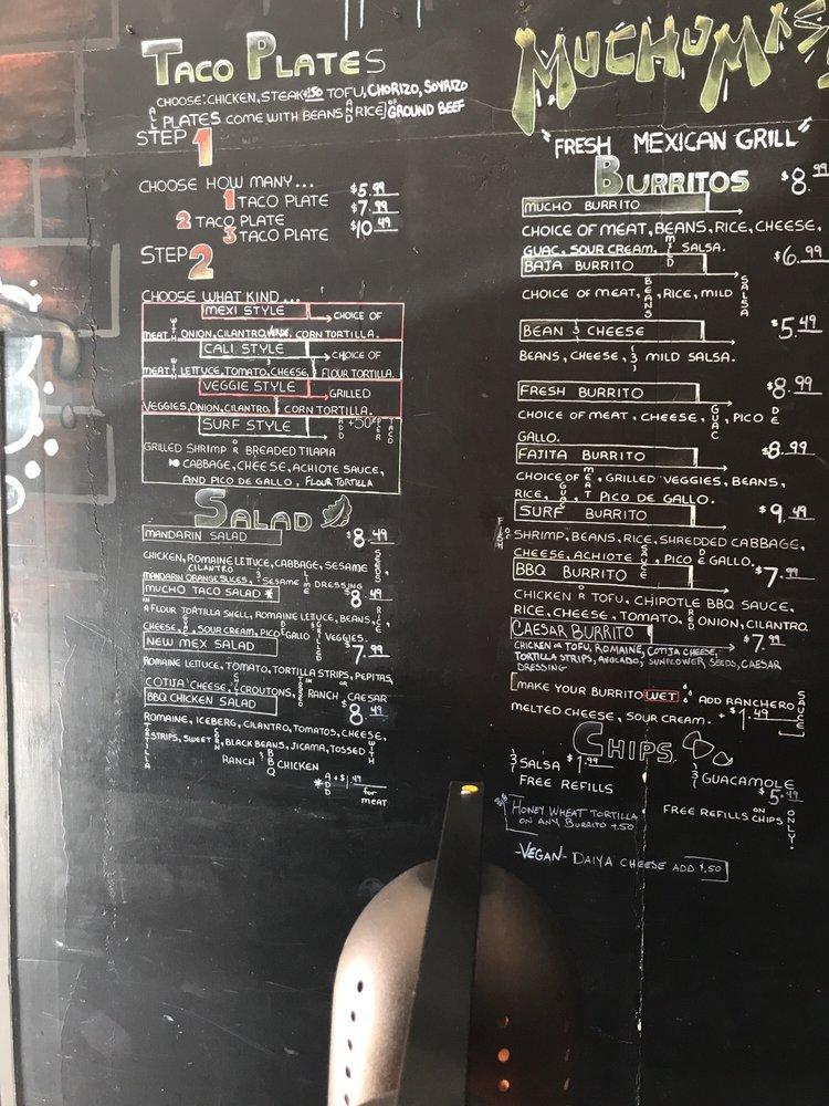 Menu at Mucho Mas! restaurant, La Porte, 609 Lincolnway