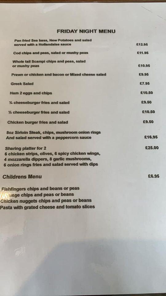 Menu at The Red Lion pub & bar, Maylandsea