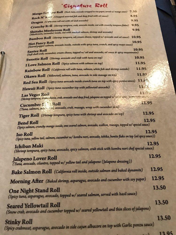 Menu at Okawa Steak House & Sushi restaurant, Bend